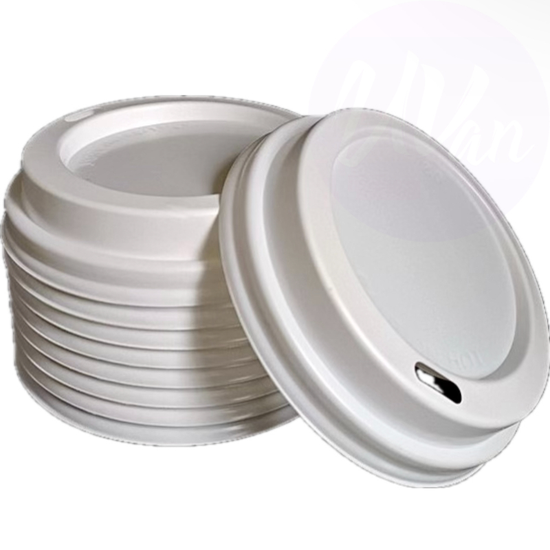 8oz Paper Cup Lids – White – UVan Enterprises LTD | Disposable ...