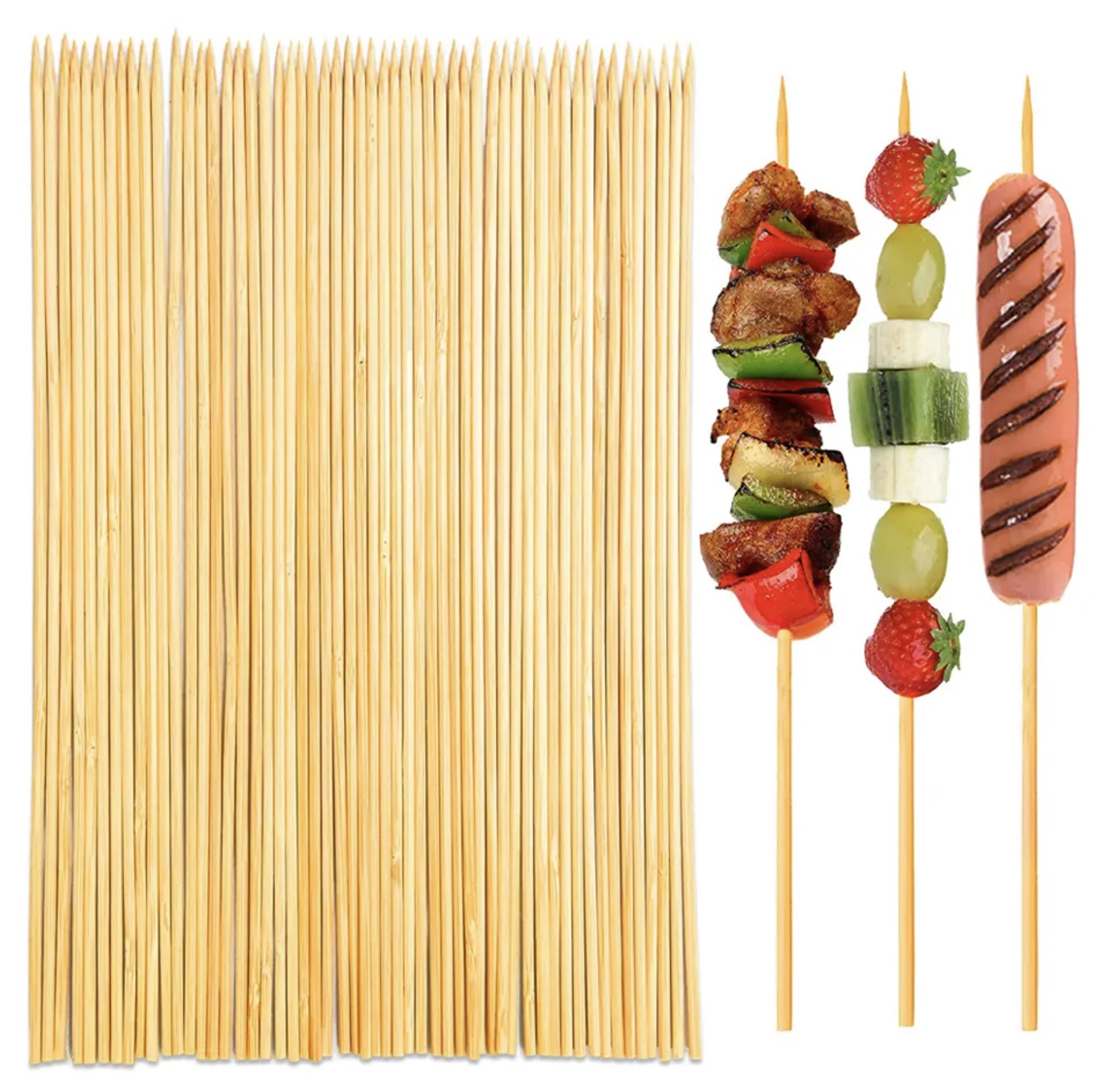 12inch Bamboo Skewers 100/bag – UVan Enterprises LTD | Disposable ...