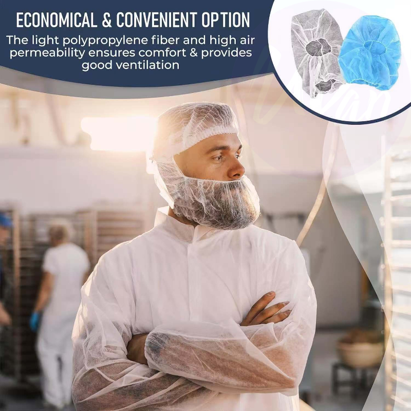 Hair and Beard Net Combo – White – UVan Enterprises LTD | Disposable ...