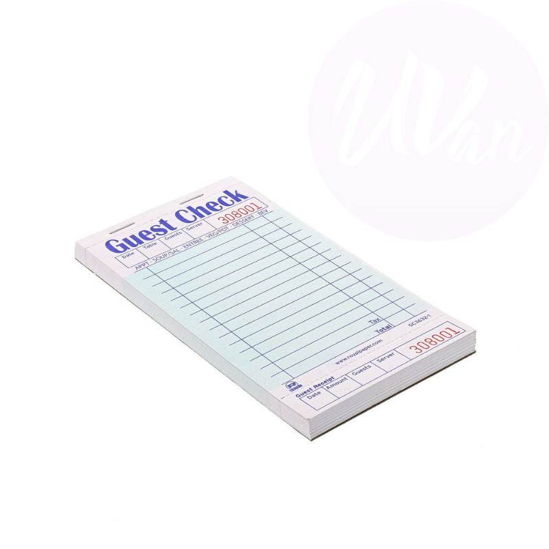Guest Check Book – UVan Enterprises LTD | Disposable | Packaging ...